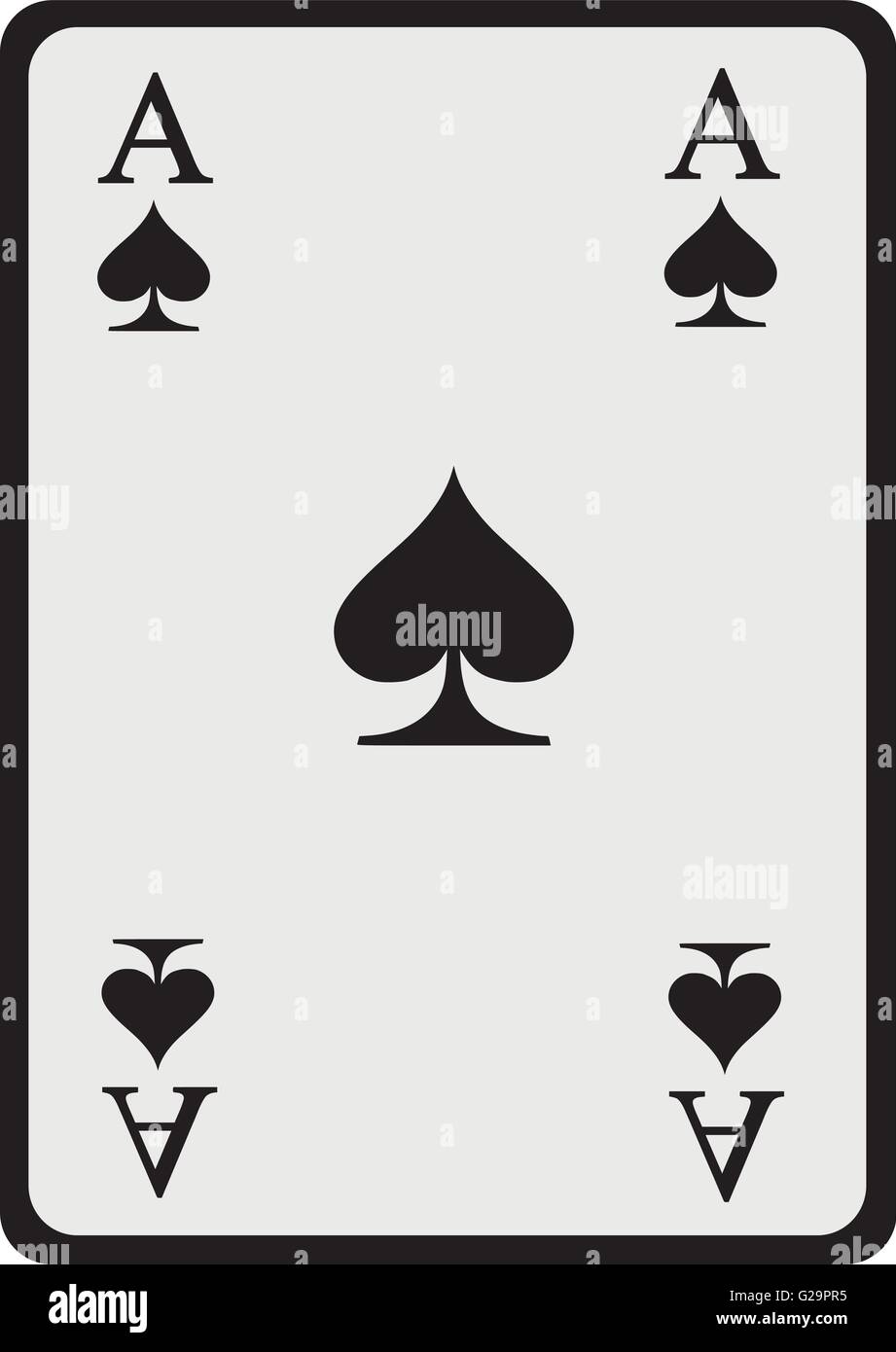 Playing card spade ace Stock Vector Image & Art - Alamy