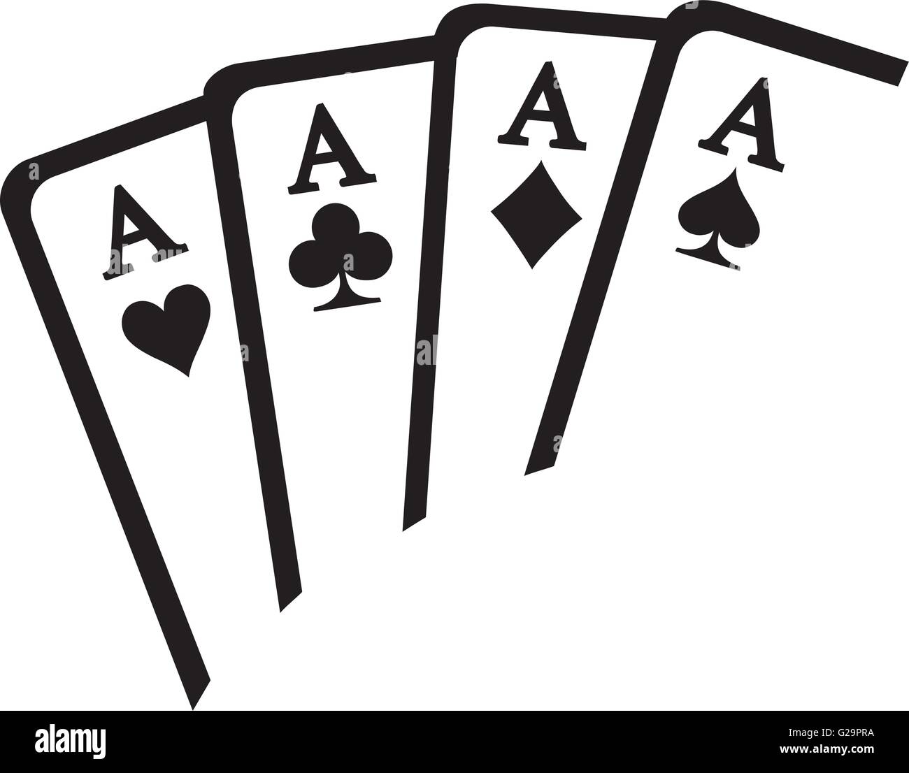 Playing cards aces winning Stock Vector Image & Art - Alamy