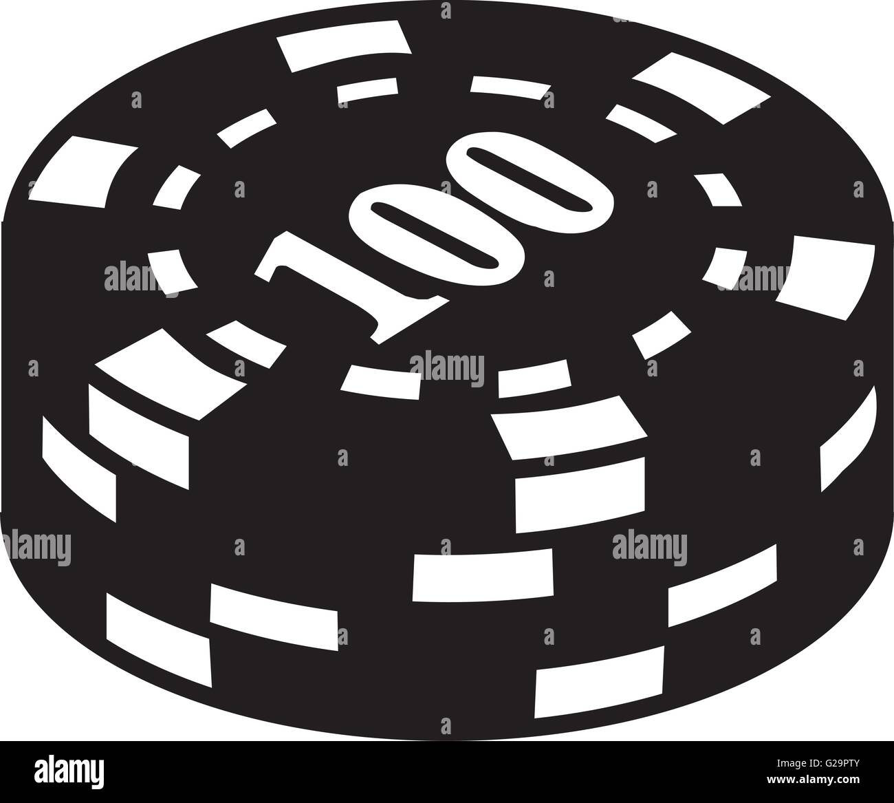 Gambling Chips with number 100 Stock Vector Image & Art - Alamy