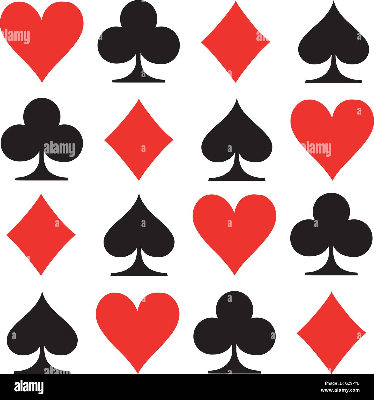 Poker playing cards icons Stock Vector Image & Art - Alamy