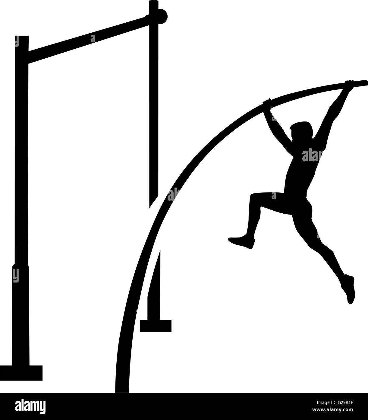 Pole vault athlete Stock Vector Image & Art - Alamy
