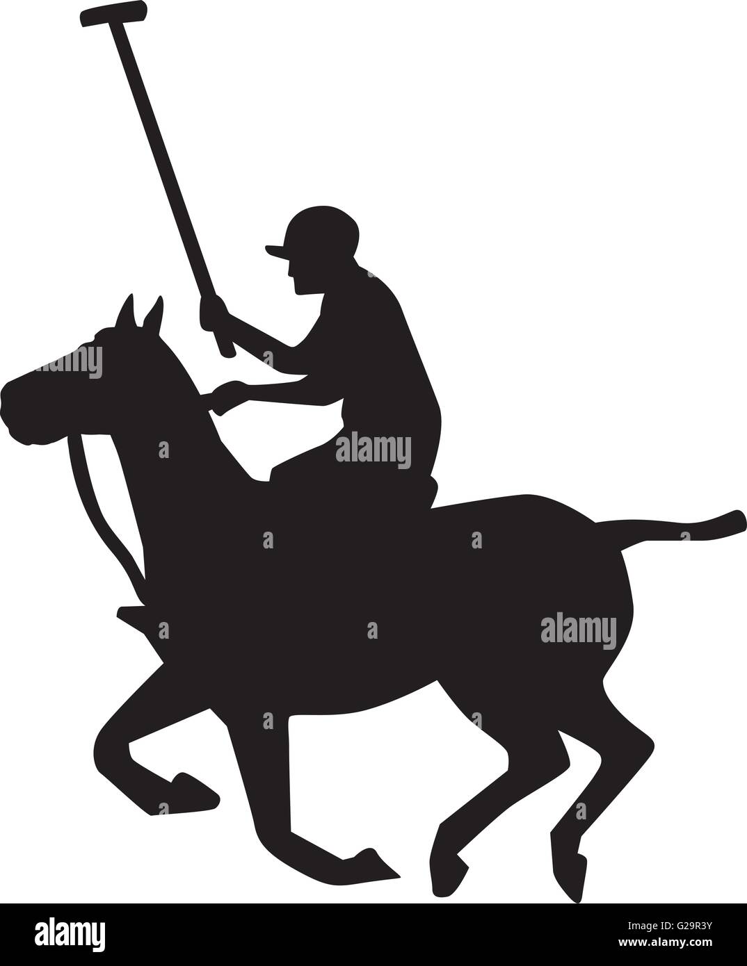Horse polo player Cut Out Stock Images & Pictures - Alamy