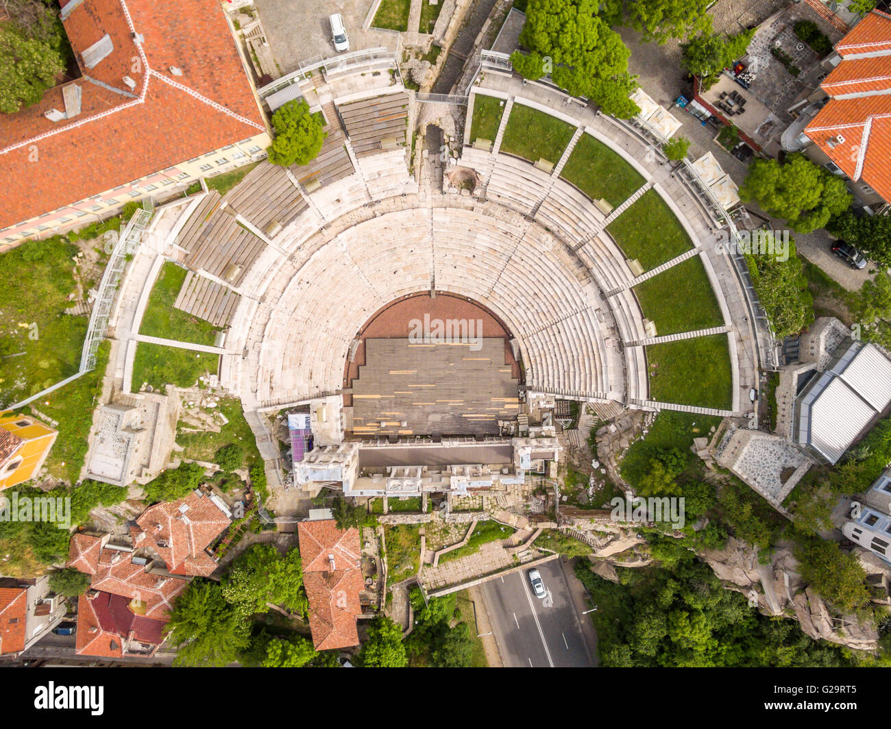 Roman Amphitheater Aerial Stock Photos & Roman Amphitheater Aerial ...
