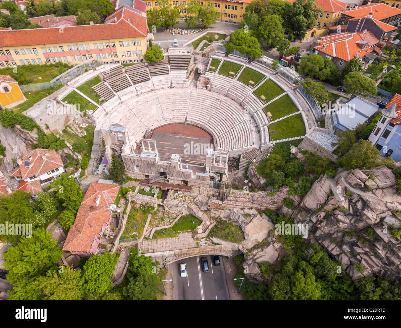 Roman Amphitheater Aerial Stock Photos & Roman Amphitheater Aerial ...