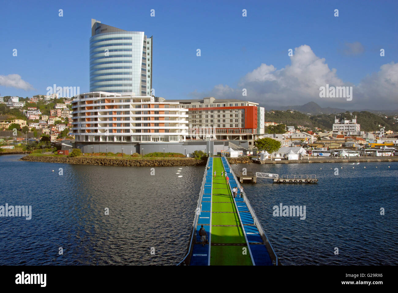 Colorful walkway, Martinique, Caribbean Stock Photo - Alamy