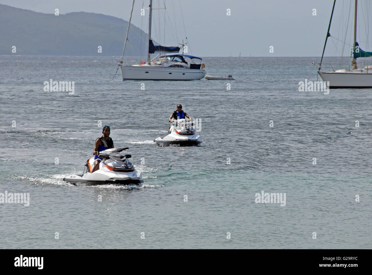 Two people jet ski hi-res stock photography and images - Alamy