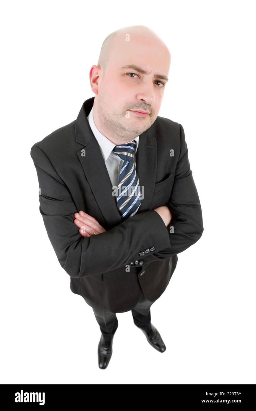 businessman thinking full length isolated on white Stock Photo - Alamy