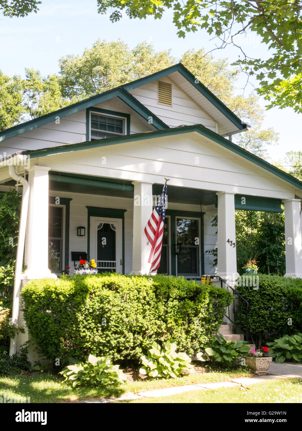 House Exterior, in Middle Class Neighborhood, United States Stock Photo ...