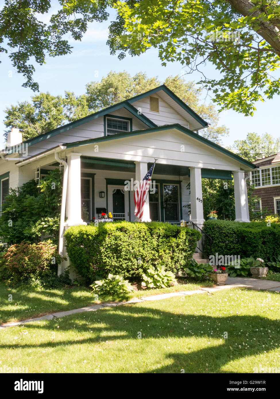 House Exterior, in Middle Class Neighborhood, United States Stock Photo ...