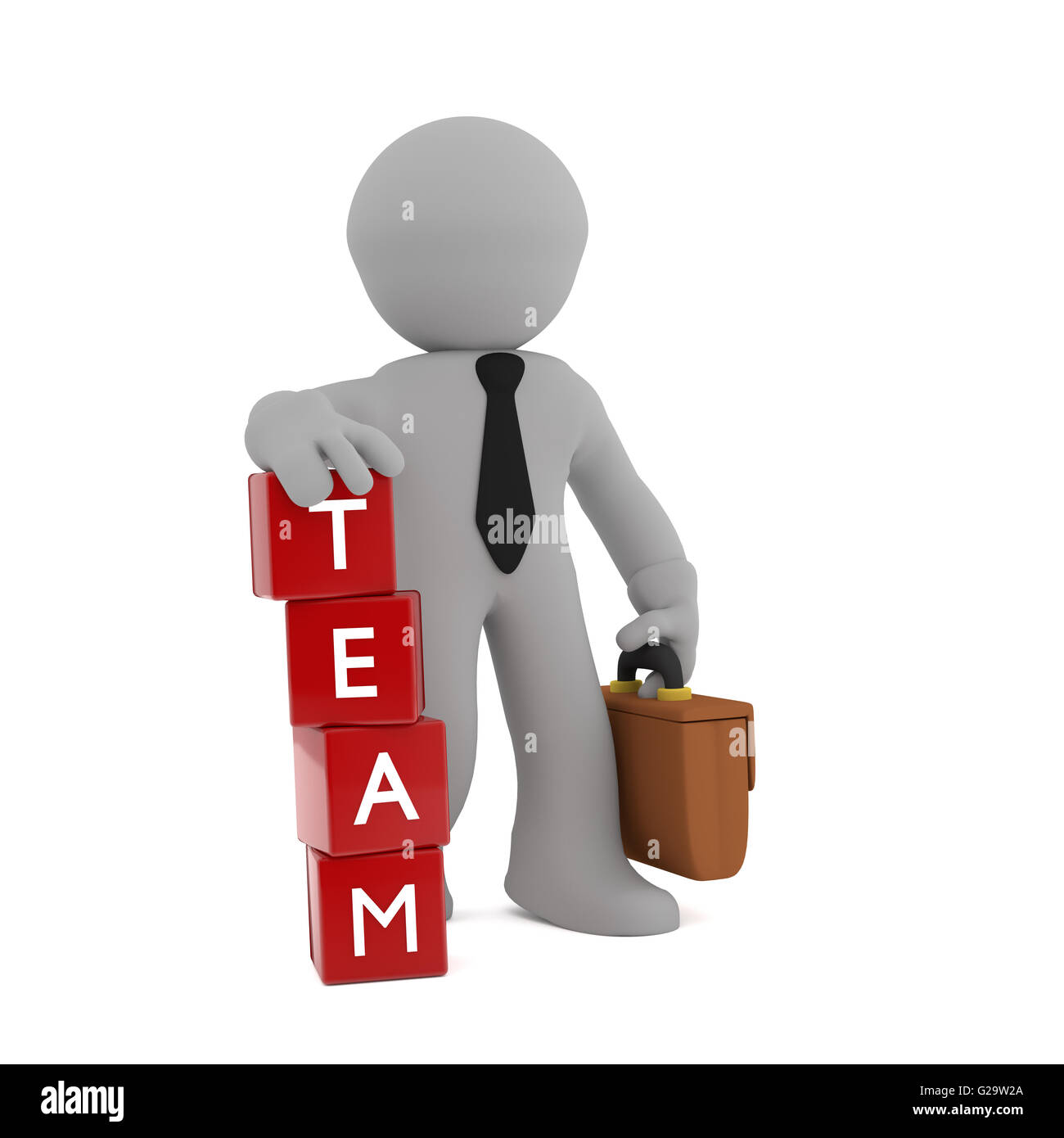 3d man team building hi-res stock photography and images - Alamy