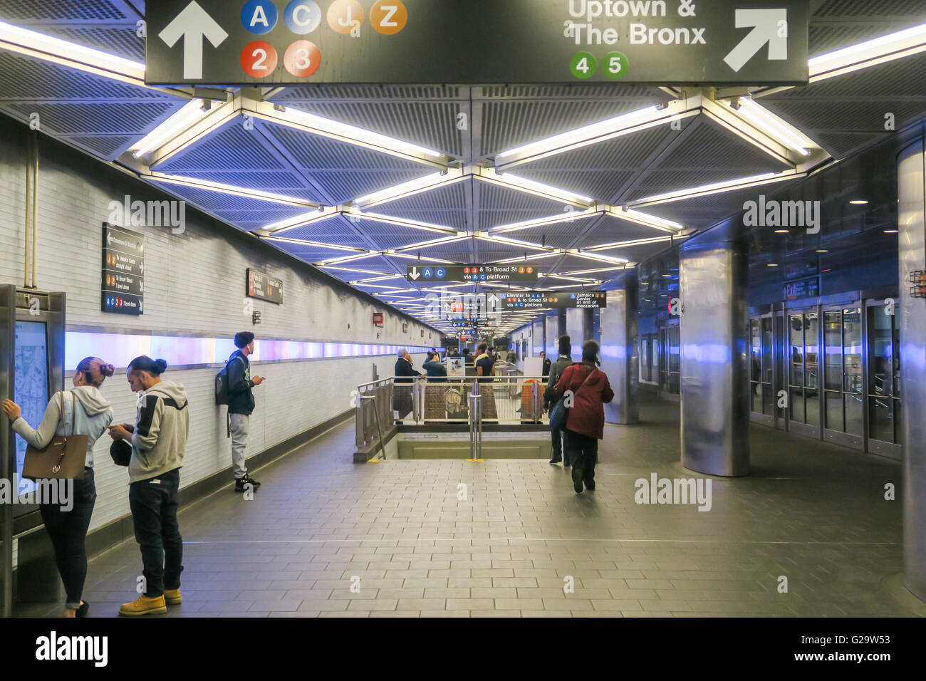 The Fulton Center Subway Station in Lower Manhattan, NYC, USA Stock ...