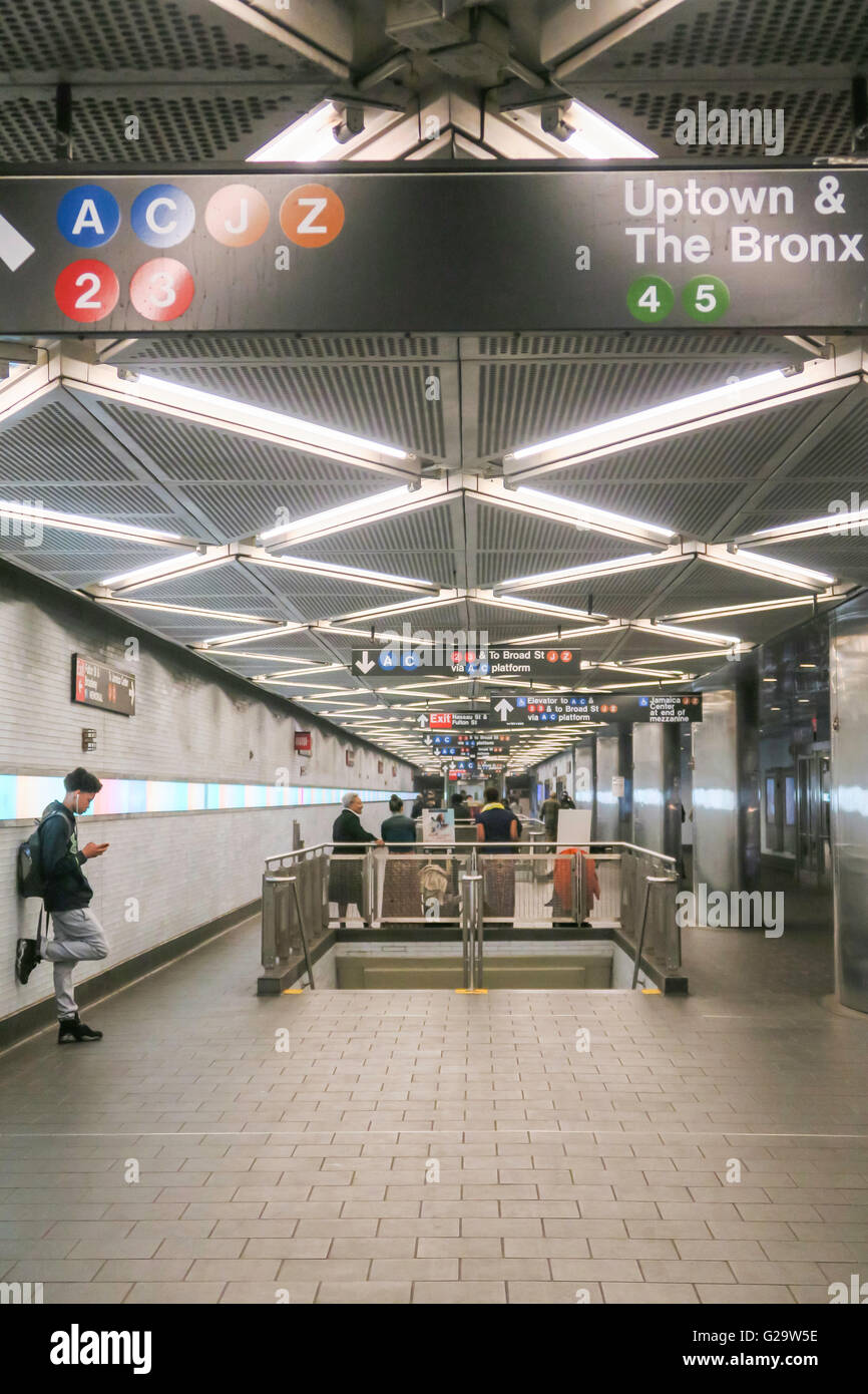 The Fulton Center Subway Station in Lower Manhattan, NYC, USA Stock ...
