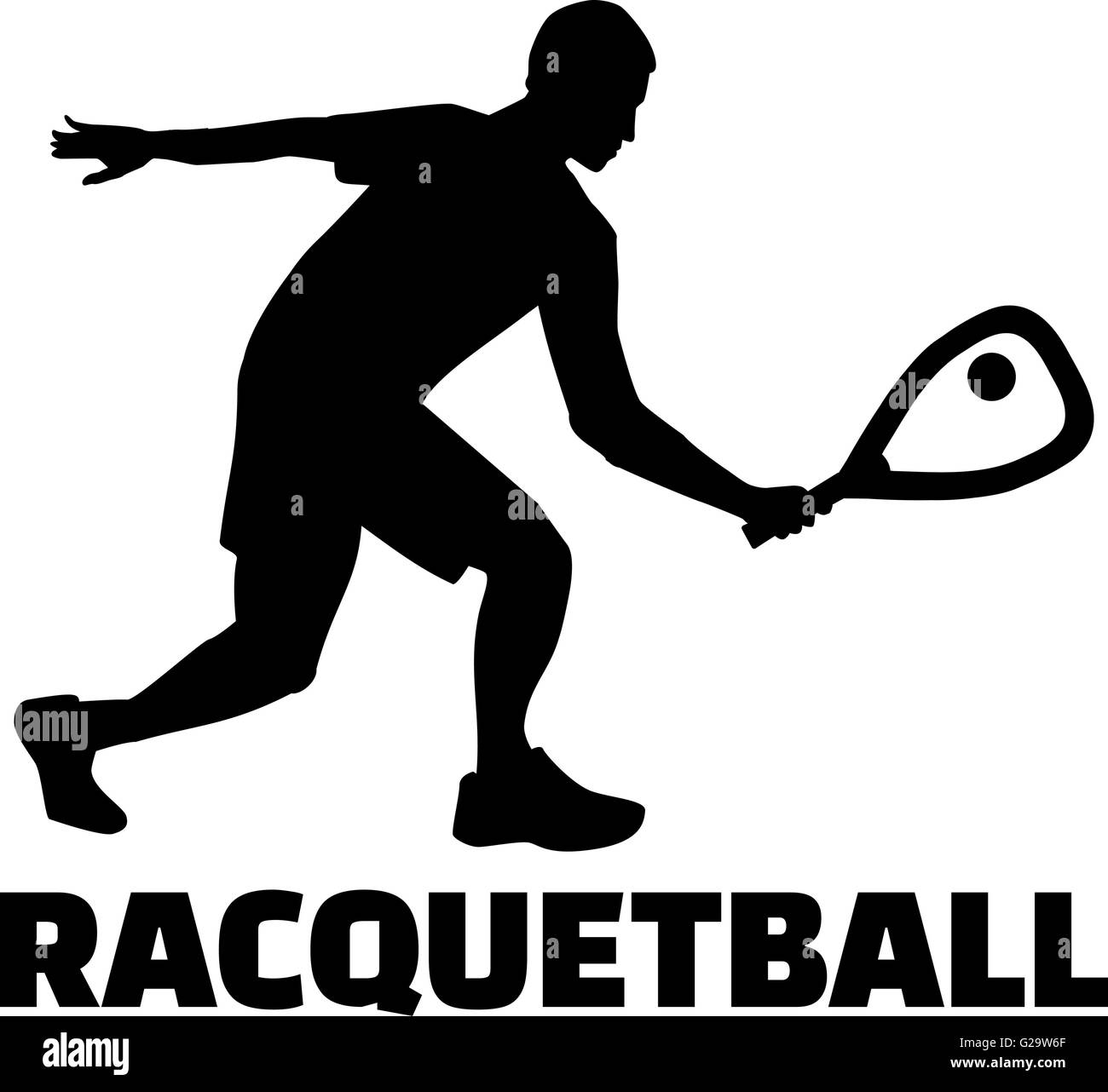 Squash player silhouette vector vectors hi-res stock photography and ...