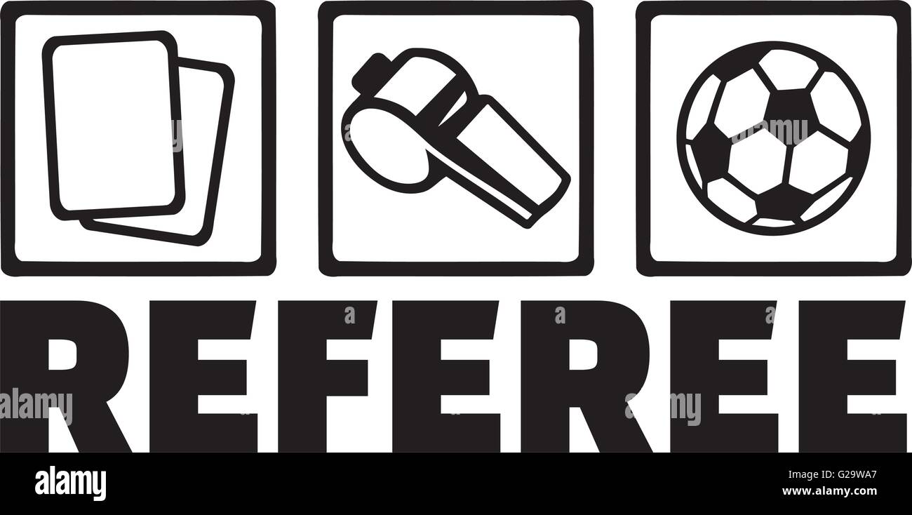 Referee football silhouette Stock Vector Images - Alamy