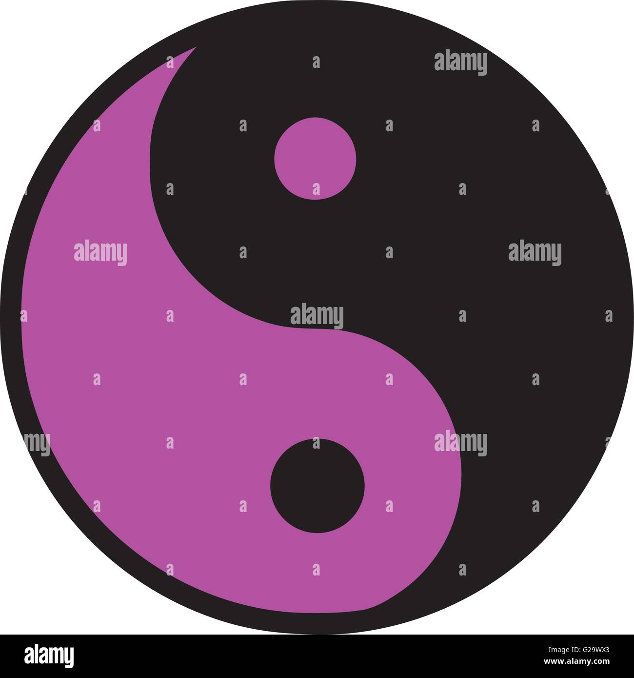 Pink Ying Yang Icon Stock Vector Image And Art Alamy