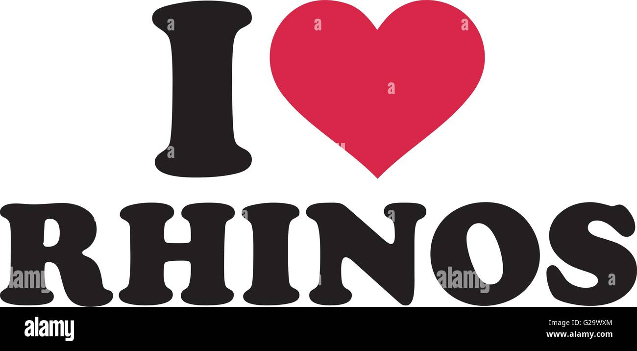 I love rhinos Stock Vector Image & Art - Alamy