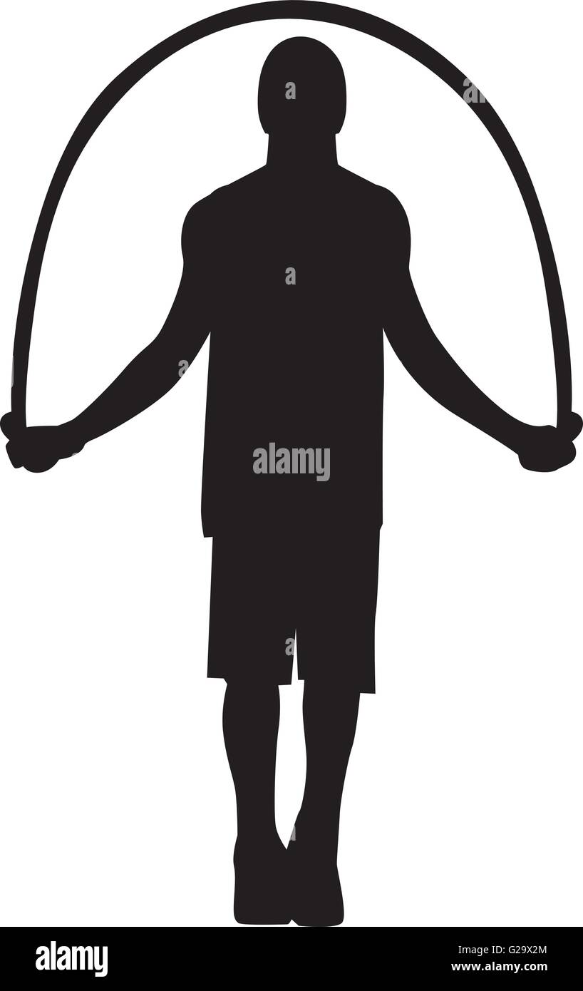 Skipping rope man Stock Vector Image & Art - Alamy