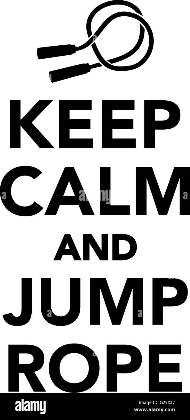 Keep Calm And Jump Rope Stock Vector Image And Art Alamy
