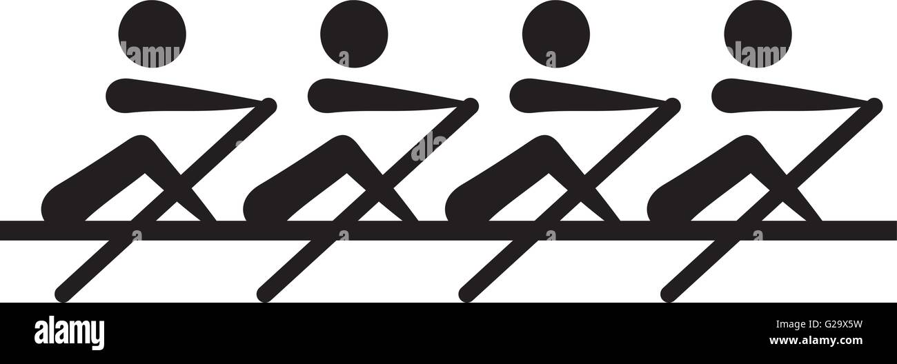 Rowing boat four Stock Vector Images - Alamy