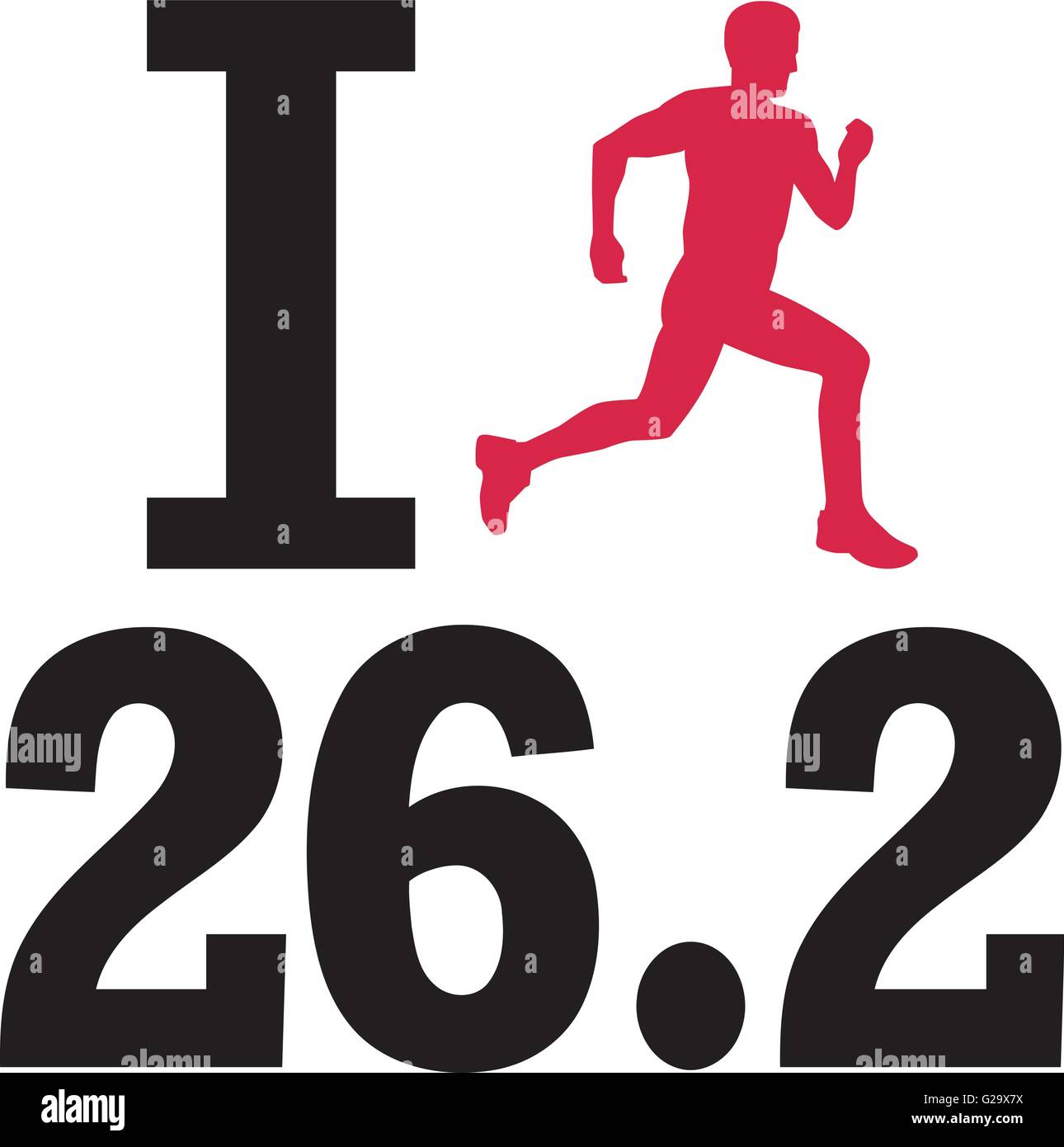 I love 26.2 marathon Stock Vector Image & Art - Alamy
