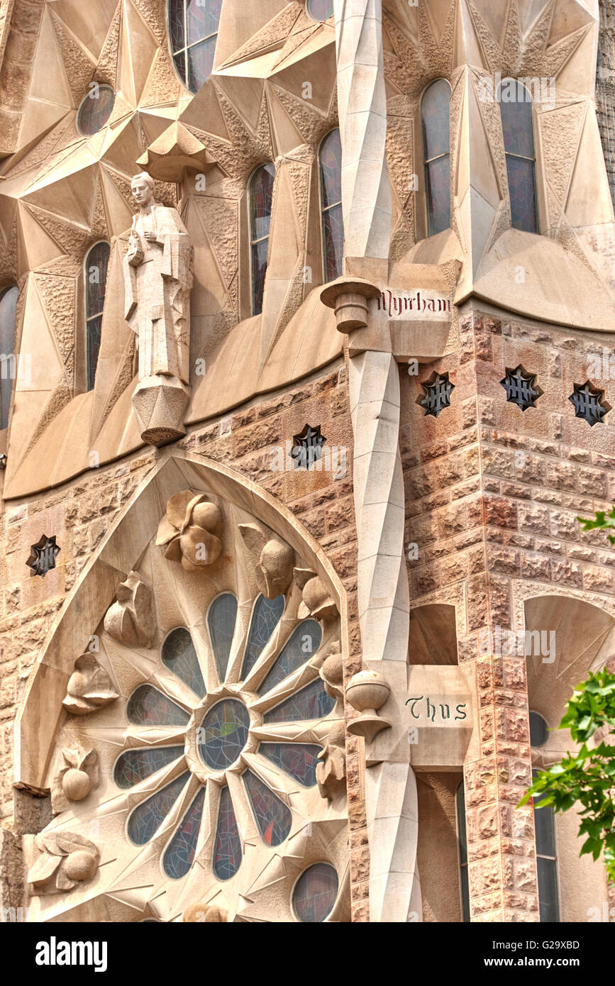 Sagrada Família, a large Roman Catholic church in Barcelona, designed ...