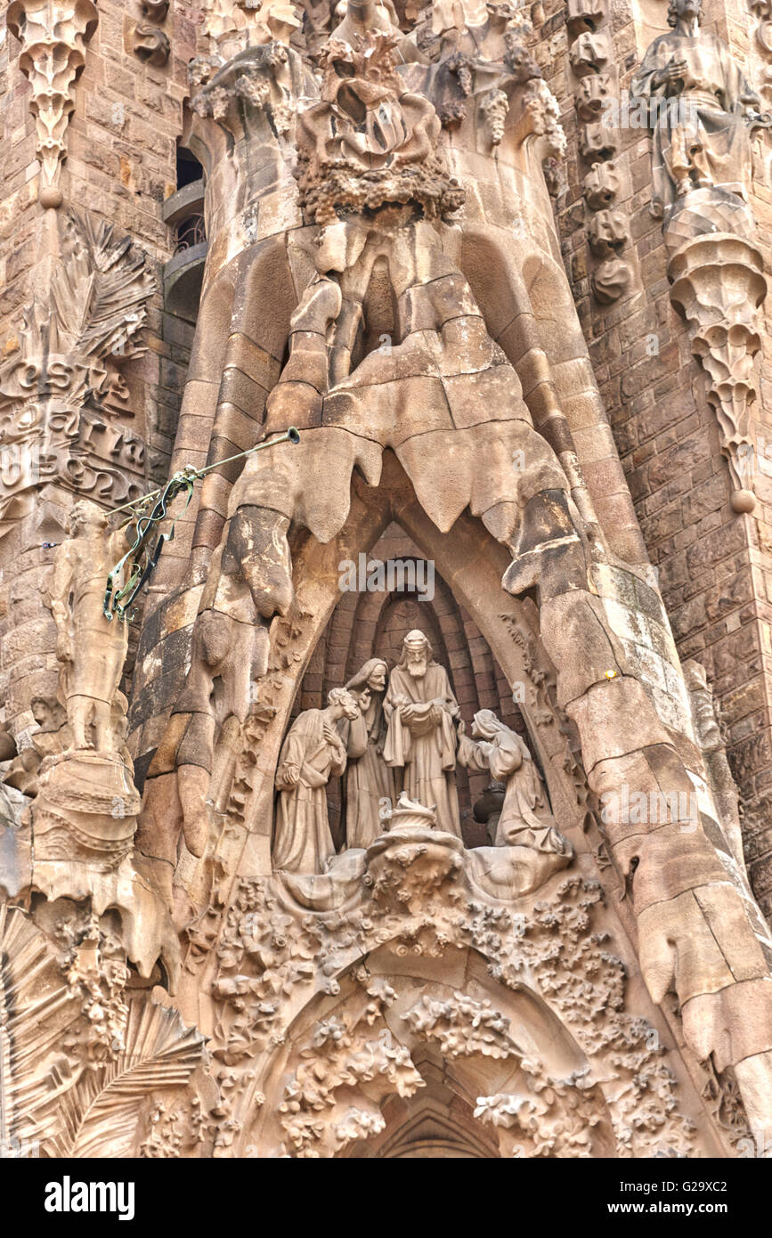Sagrada Família, a large Roman Catholic church in Barcelona, designed ...