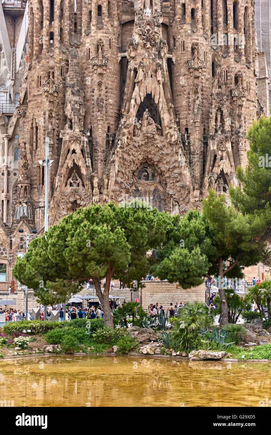 Sagrada Família, a large Roman Catholic church in Barcelona, designed ...