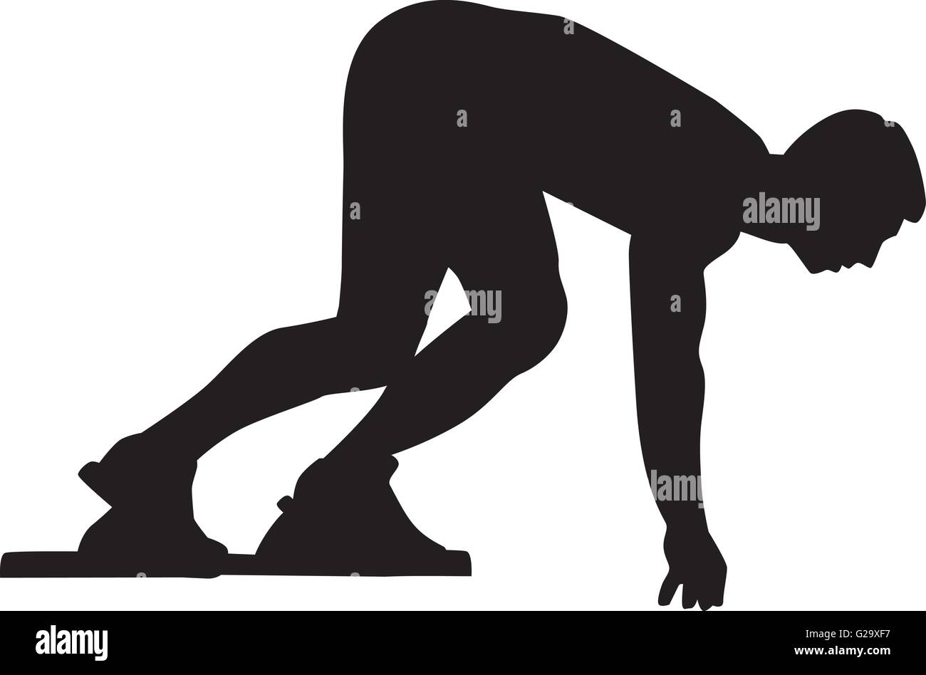 Silhouette sprint start Stock Vector Images - Alamy