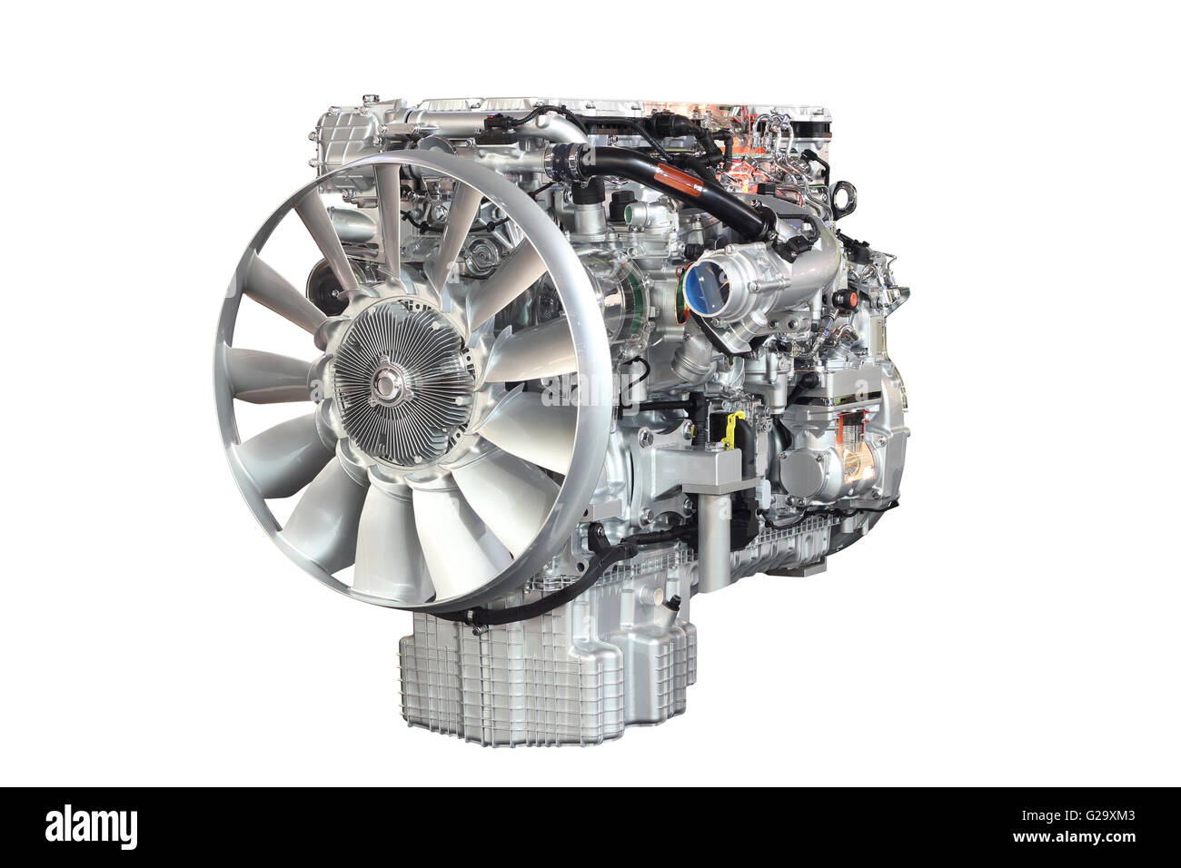 heavy truck engine front view isolated Stock Photo - Alamy