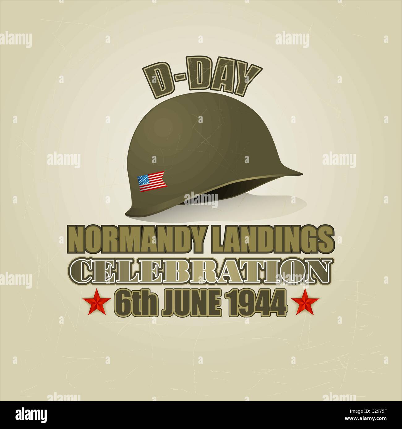 Holiday design, background with military helmet and American flag for D ...