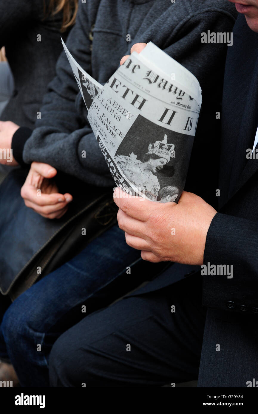 Fish and chips wrapped newspaper hi-res stock photography and images ...