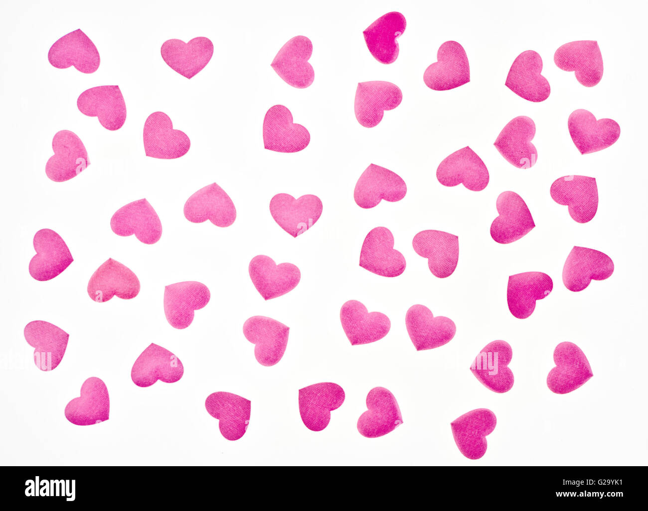Card pink hearts in Cut Out Stock Images & Pictures - Alamy