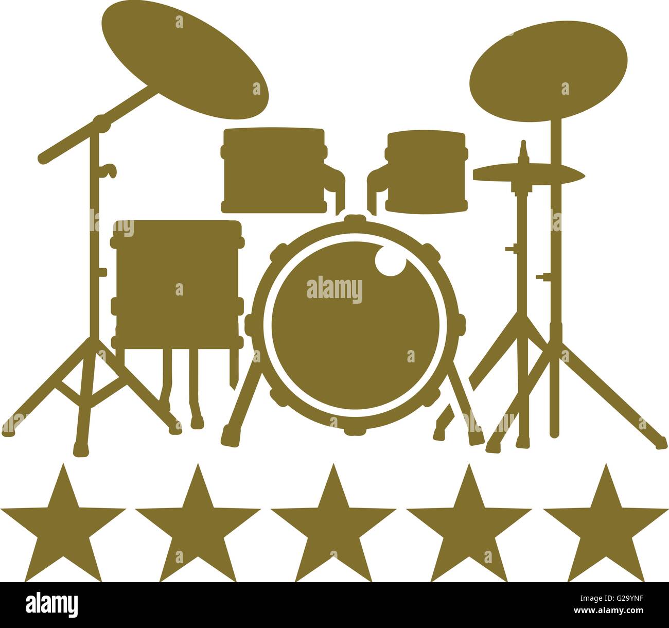 Golden drum Stock Vector Images - Alamy