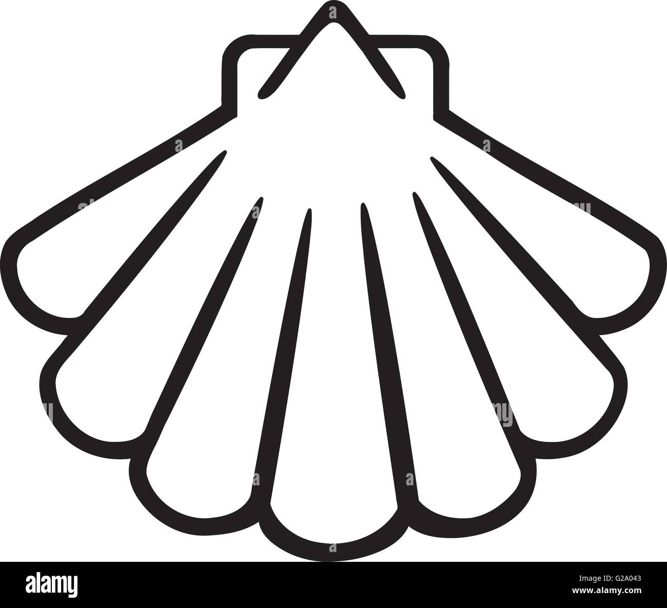 Shell icon contour Stock Vector Image & Art - Alamy