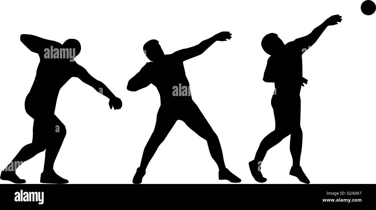 Athletic shot put vector Stock Vector Images - Alamy