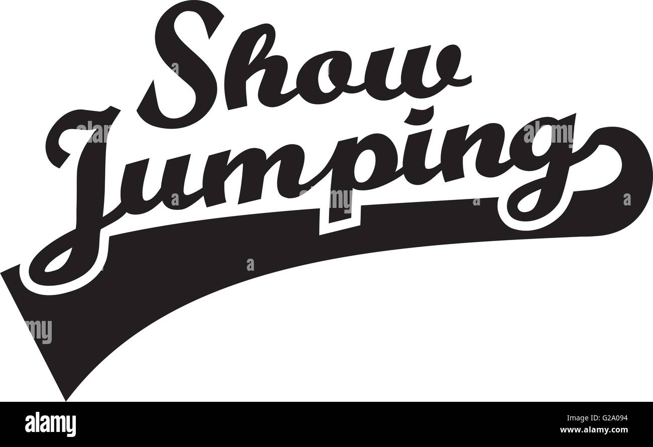 Show jumping word retro Stock Vector Image & Art - Alamy
