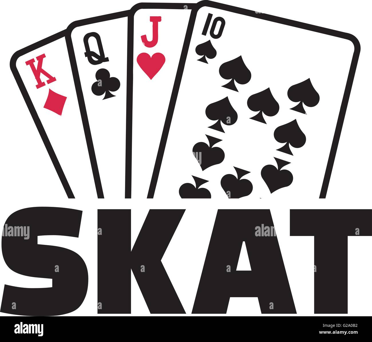 Skat cards with word Stock Vector Image & Art - Alamy