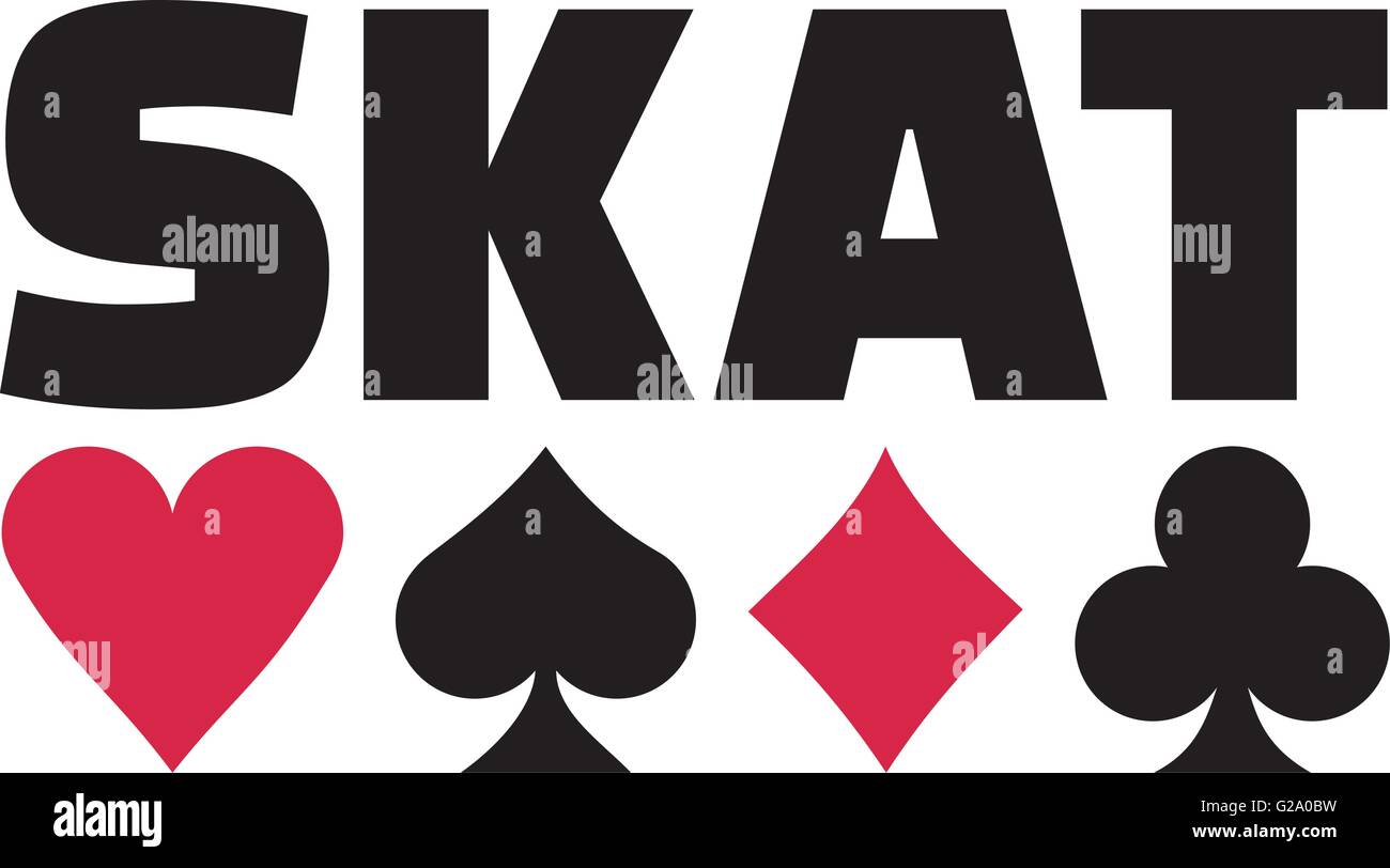 Skat with playing cards suits Stock Vector Image & Art - Alamy