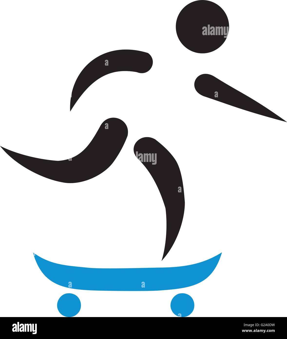 Skateboarding icon with blue skateboard Stock Vector Image & Art - Alamy