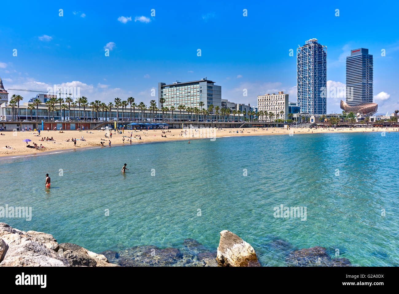 Barceloneta beach hi-res stock photography and images - Alamy