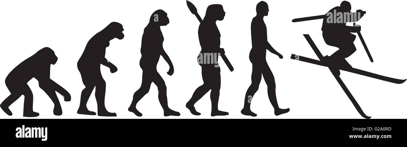 Ski Jump Evolution Stock Vector Image & Art - Alamy