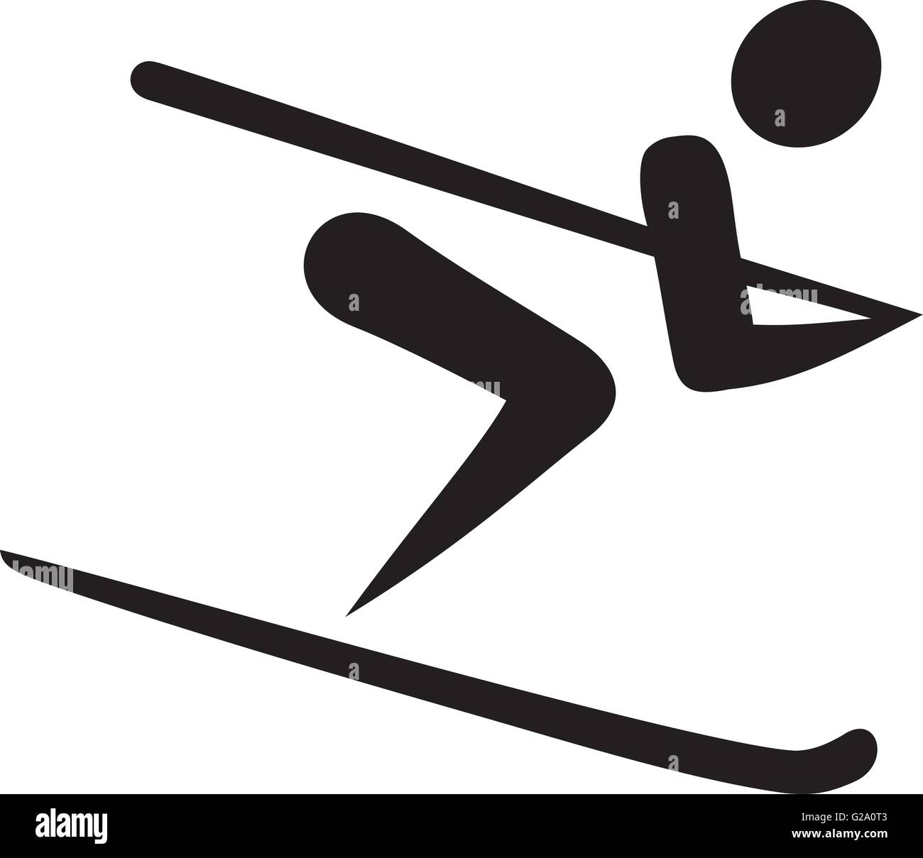 Ski Run Icon Stock Vector Image & Art - Alamy