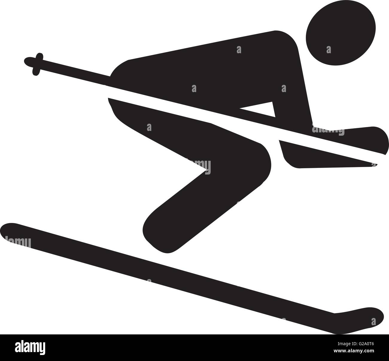 Ski Downhill Pictogram Stock Vector Image & Art - Alamy