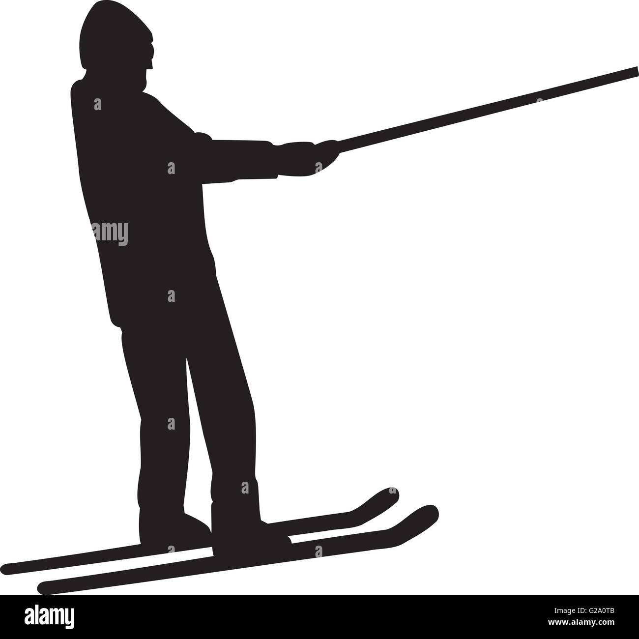 Ski Lift Silhouette Stock Vector Image & Art - Alamy