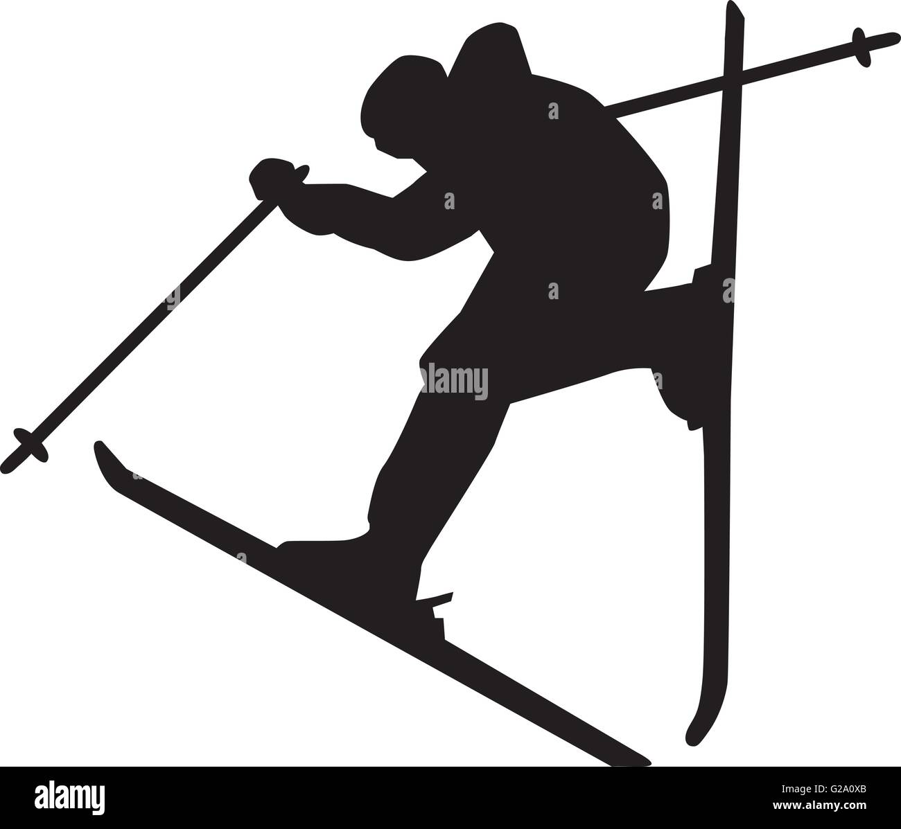 Skiing jump action snow Stock Vector Images - Alamy