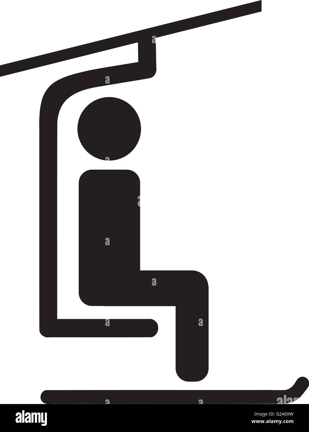 Ski Lift Pictogram Stock Vector Image & Art - Alamy