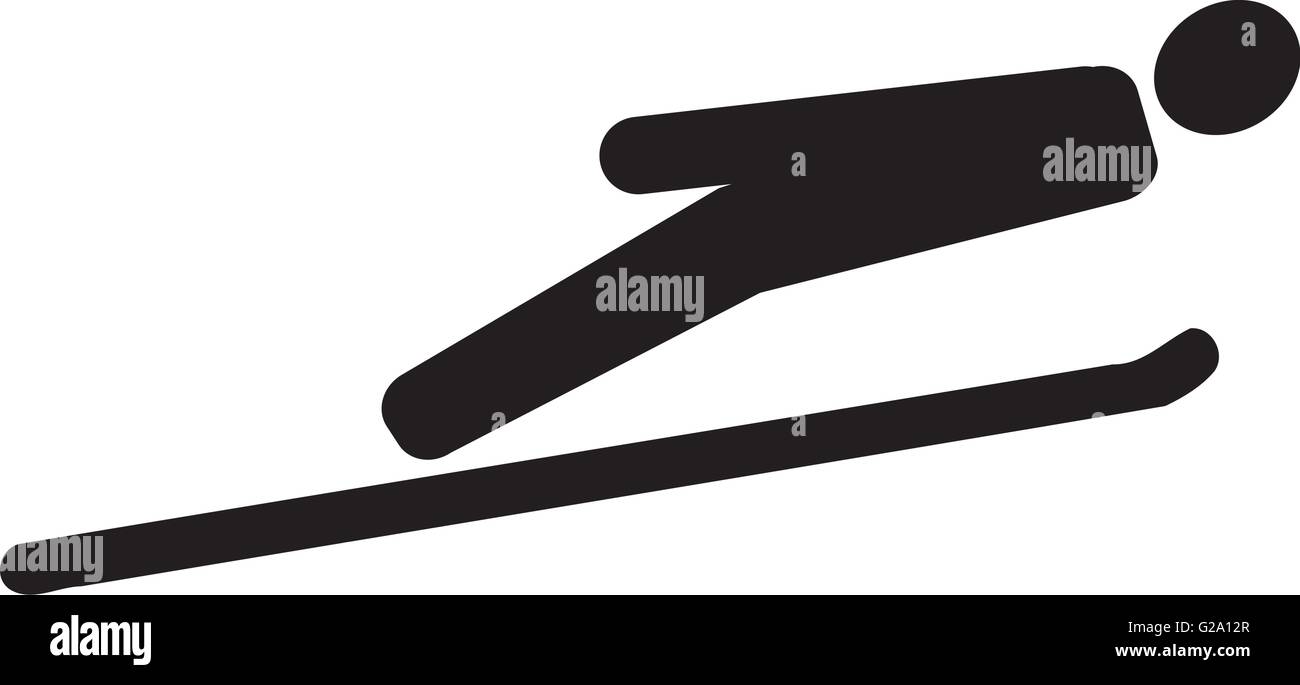 Ski jumping pictogram Stock Vector Image & Art - Alamy