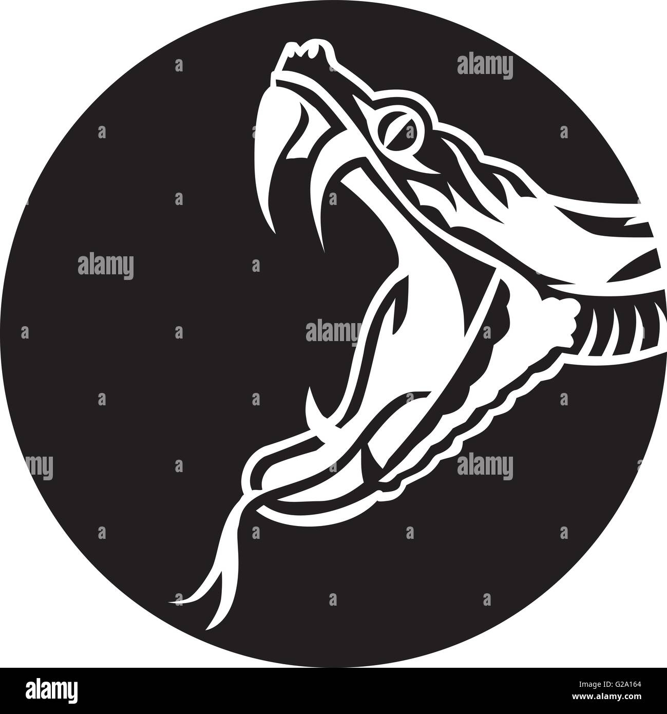 Snake ready to strike Stock Vector Images - Alamy