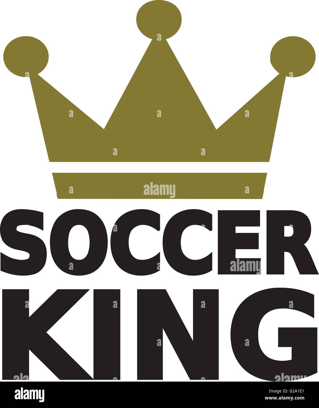 Soccer King Crown Stock Vector Image & Art - Alamy