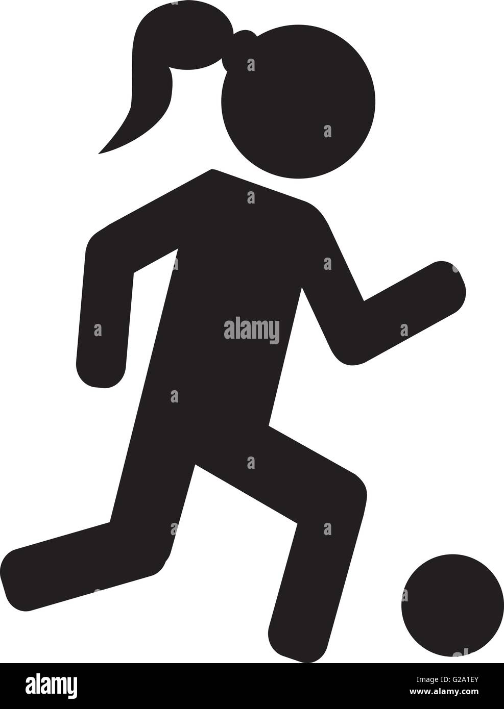 Female Soccer Player Football Stock Vector Image & Art - Alamy